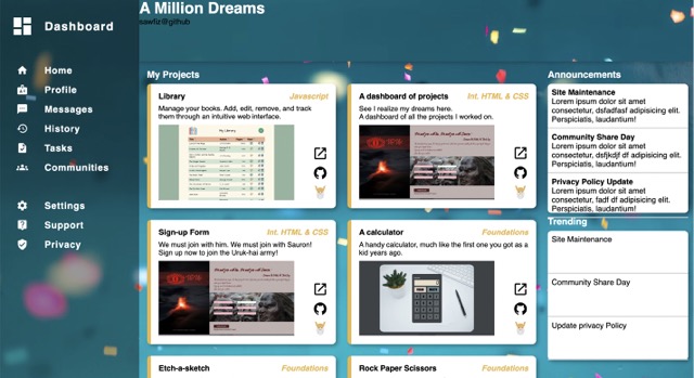 Odin Projects Dashboard Odin Projects Dashboard
